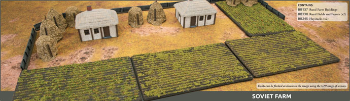Flames of War Eastern Front Soviet Farm Terrain Bundle FOW FW257-BB02
